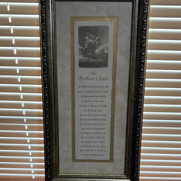 Unmarked | Accents | Classic Poem Frame In Gold And Brown | Poshmark